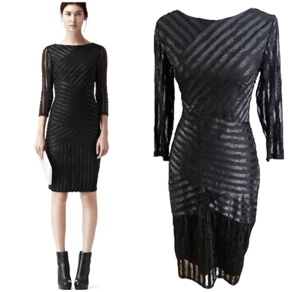 Reiss | Dresses | 33 Reiss Rebecca Bodycon Black Midi Dress | Poshmark